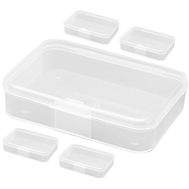 5Pcs Small Plastic Reusable Containers Multi-use Tool Organizer Screw ...