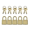 5Pcs Small Zincs Alloy Padlock Small Luggage Box Lock With Key Zincs ...