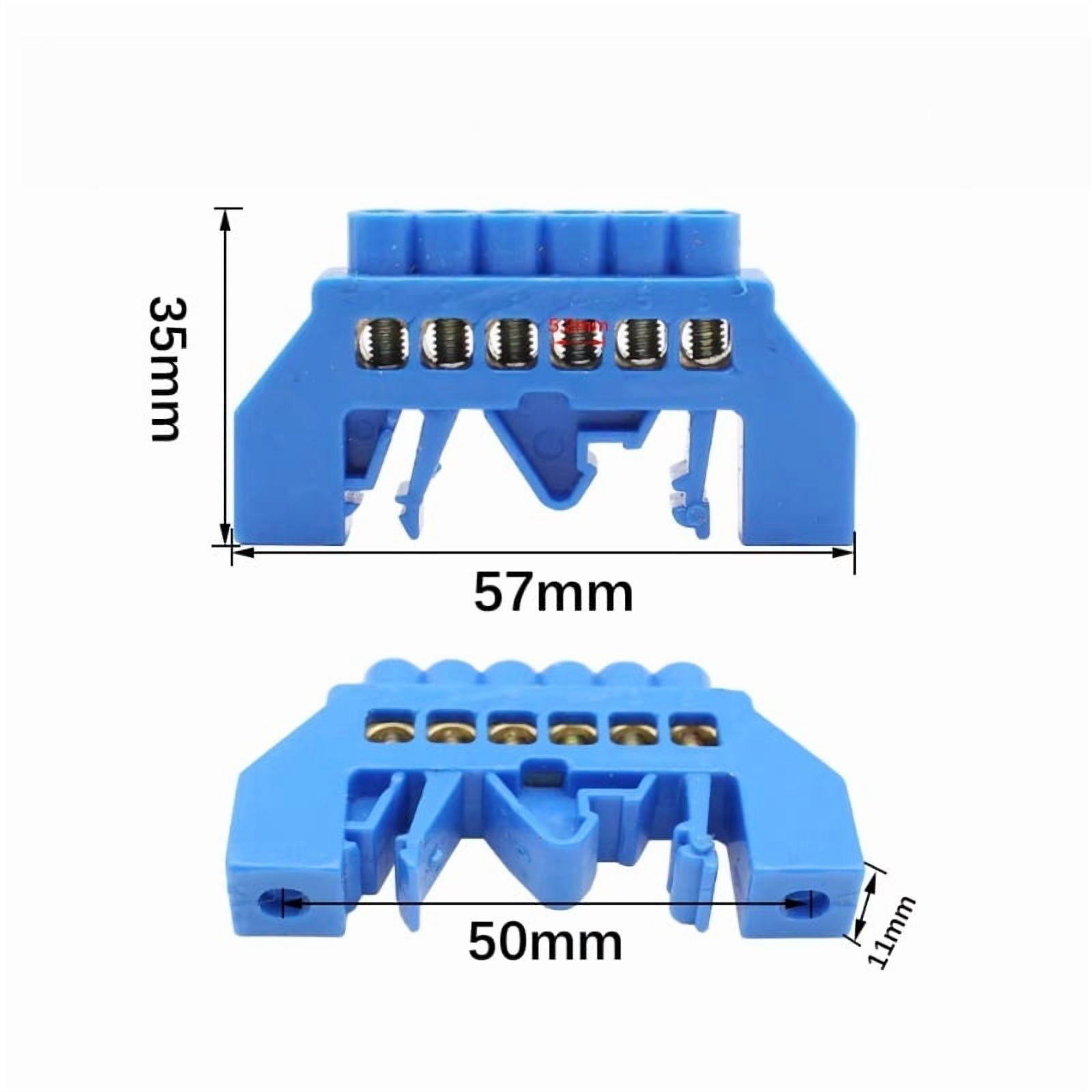 5Pcs Snap-On Neutral Connectors, Copper Bus Bars (Sizes 4/6/8/10/12 ...