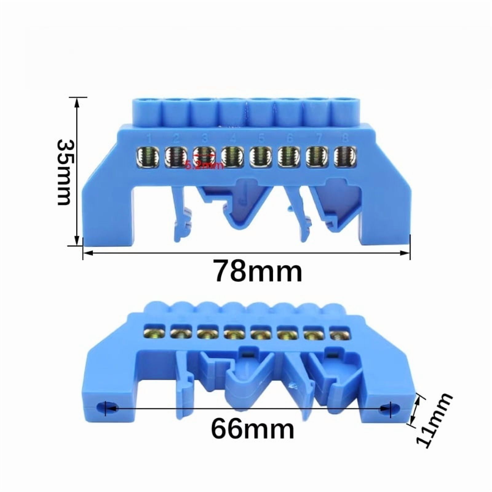 5Pcs Snap-On Neutral Connectors, Copper Bus Bars (Sizes 4/6/8/10/12 ...