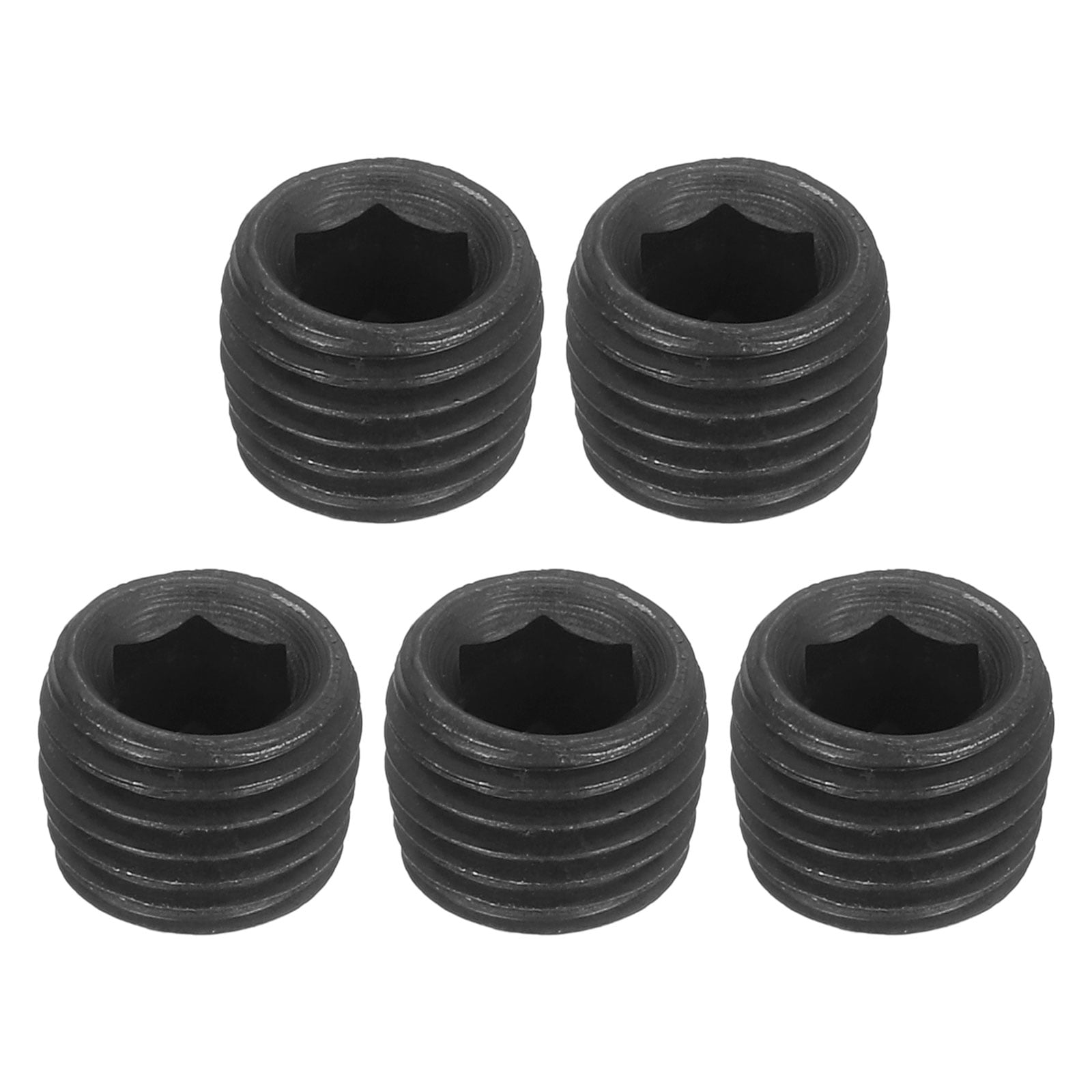5Pcs Socket Pipe Plugs, NPT 1/16"Carbon Steel Hex Thread Pipe Caps ...