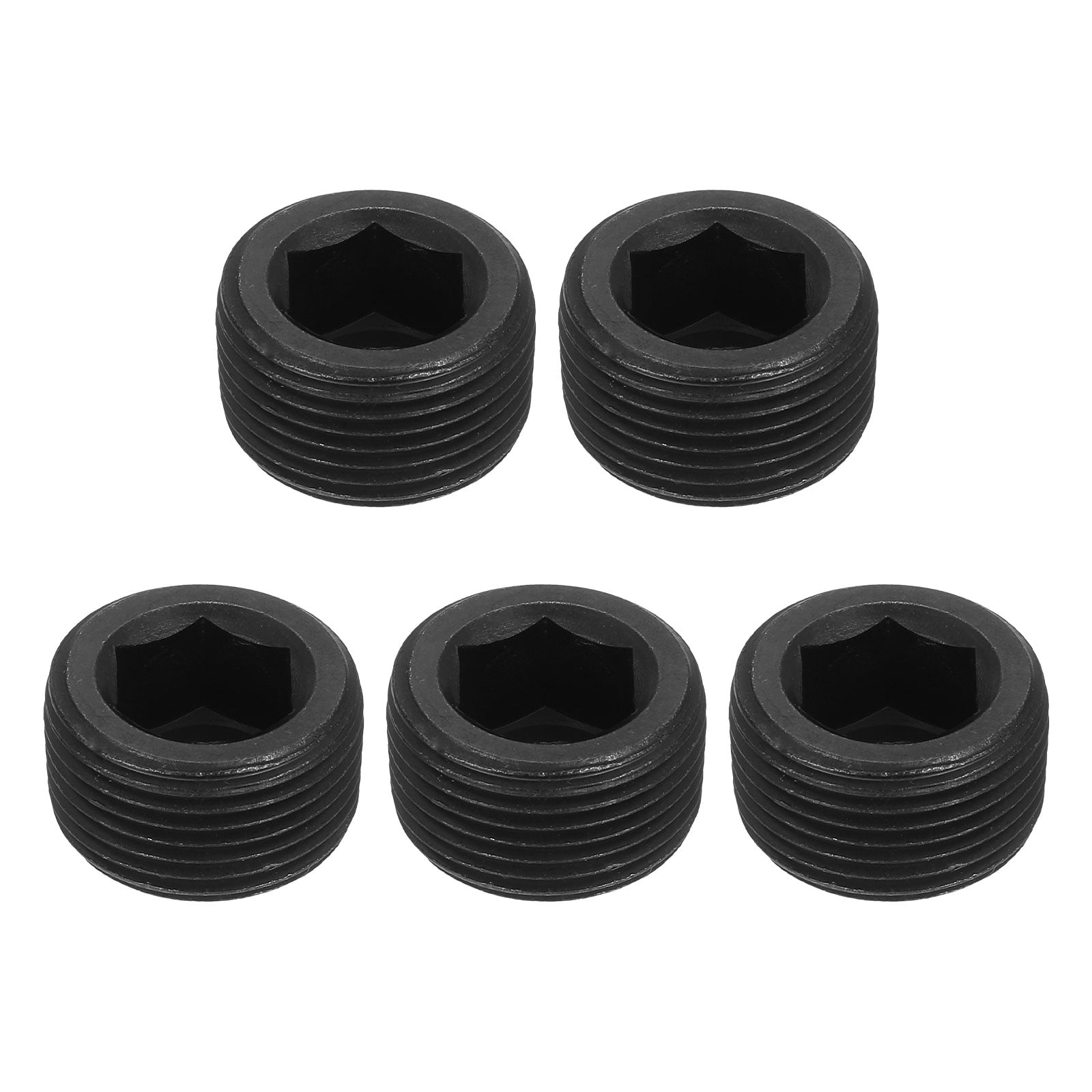 5Pcs Socket Pipe Plugs, NPT 3/4"Carbon Steel Hex Thread Pipe Caps ...