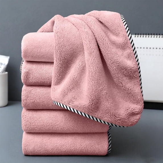 5Pcs Soft Cotton Face Towels, Highly Absorbent Household Hand ...