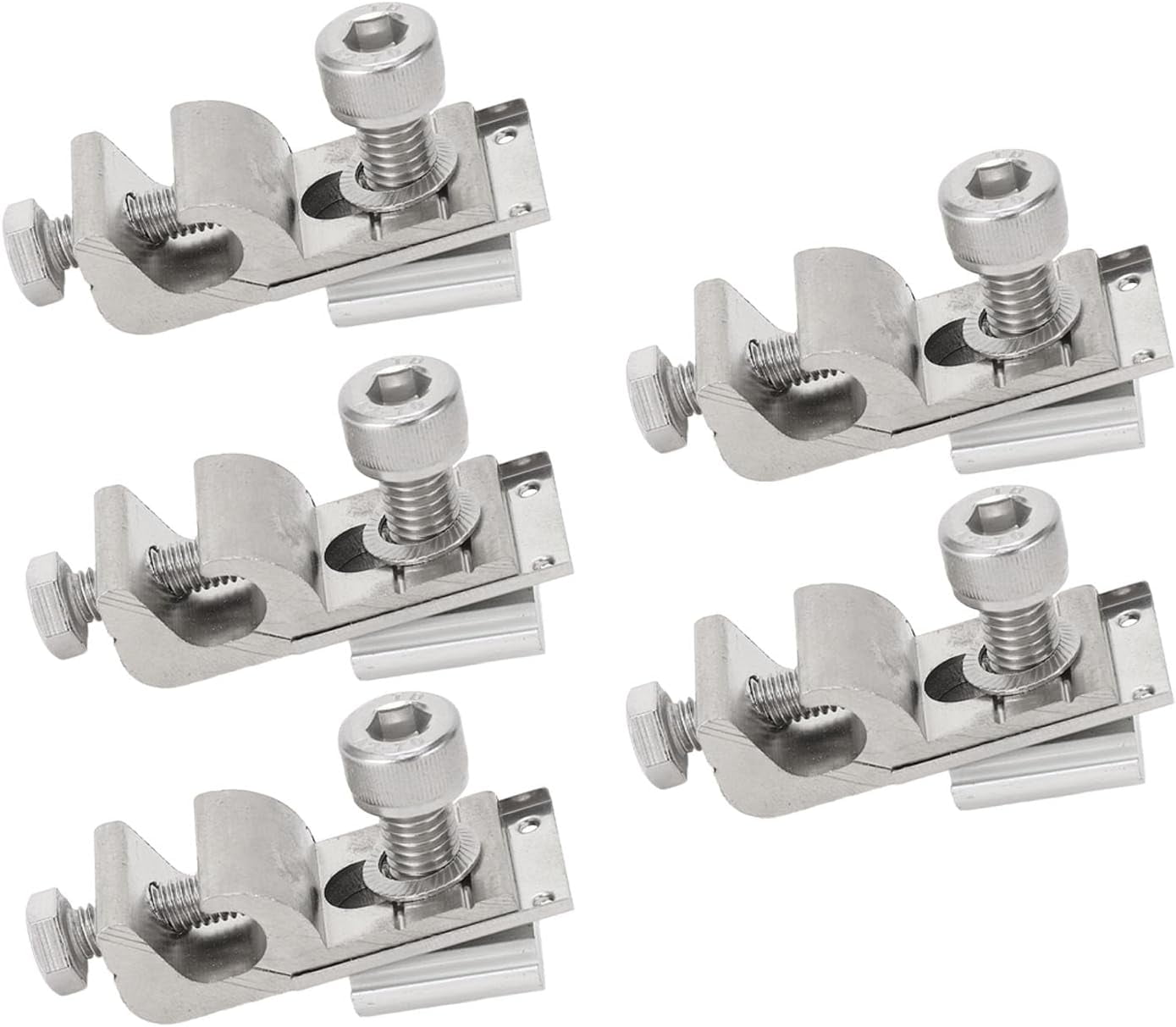 5Pcs Solar Panel Grounding Lugs, Metal Clips Cable Clamps Bracket Earth ...