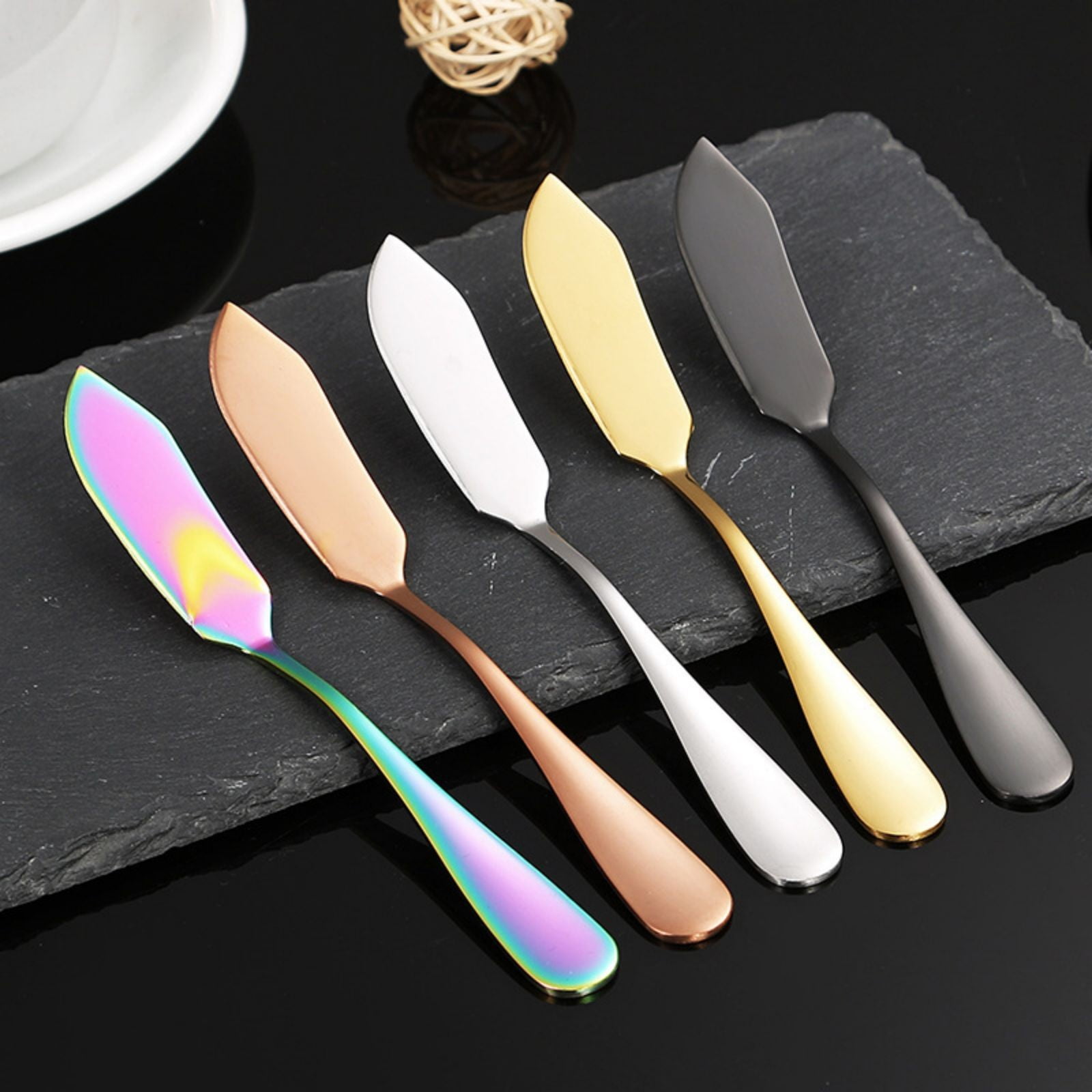 5Pcs Spatula, Yannianjz Stainless Steel Spatula for Butter Cheese and ...