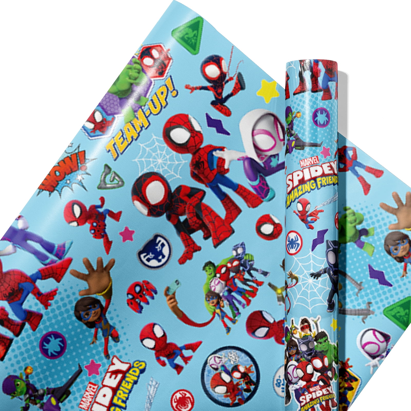 5Pcs Spidey & His Amazing Friends Kids Wrapping Paper Set ,27.8x20 Inch ...