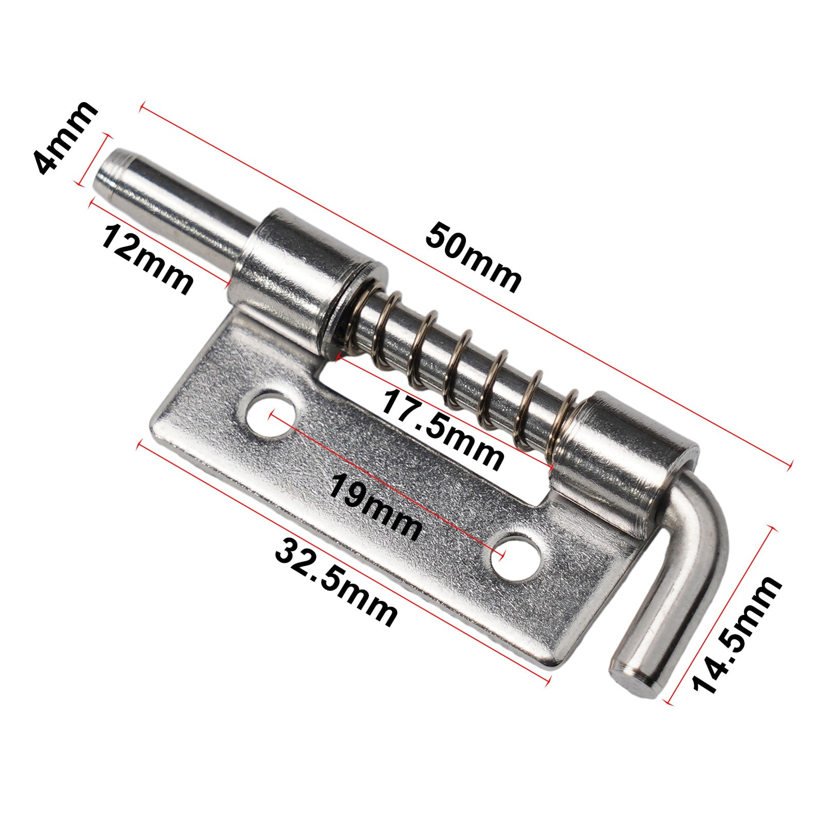 5Pcs Spring Loaded Latches Security Bolt Latch Tone Door Cabinet Hinges ...