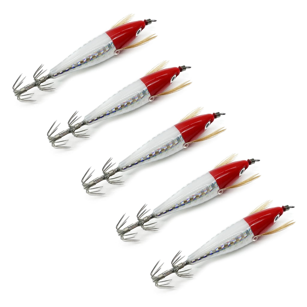 5Pcs Squid Jig Floating Horizontal Shrimp Lure Glow Squid Jig - Walmart.com