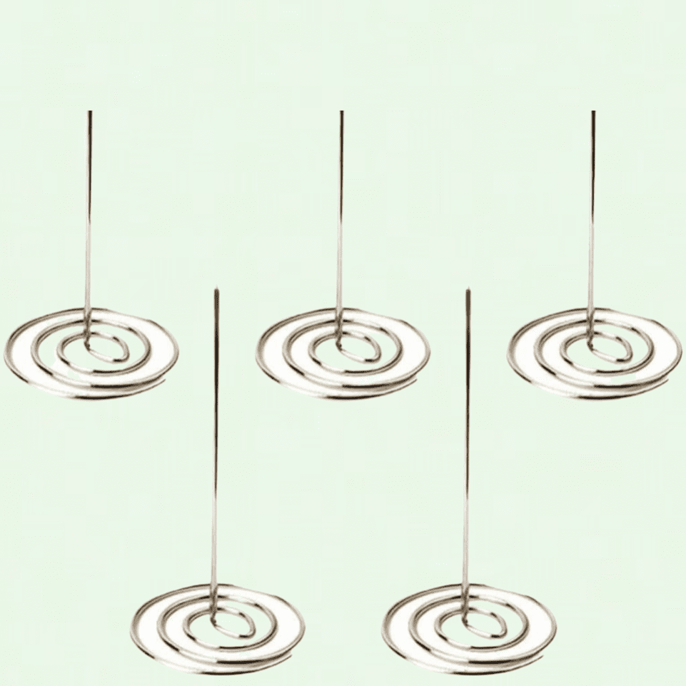 5Pcs Stainless Steel Check Spindle Desk Straight Rod Bill Fork Memo ...