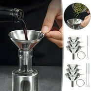 Stainless Steel Funnel Set of 3 Funnels for Kitchen Use Filling Bottles Flask Cooking ...