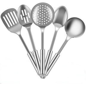 Mirdinner 4 Pcs Stainless Steel Cooking Utensils Set, Wok Ladle ...