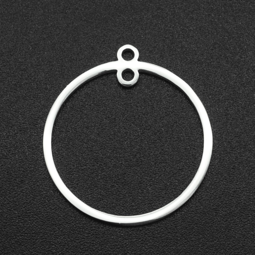 5Pcs Stainless Steel Links Rings Round Charming Hoop Link Earring Hoops ...