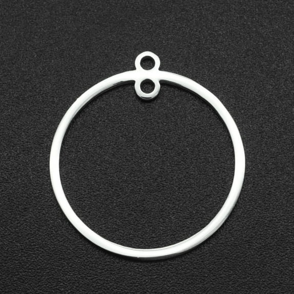 5Pcs Stainless Steel Links Rings Round Charming Hoop Link Earring Hoops ...