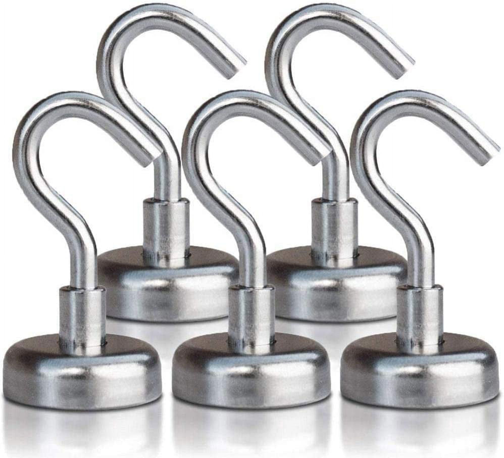 5Pcs Strong Magnetic Hooks Heavy Duty Magnet Holder Wall Hanging Hanger ...