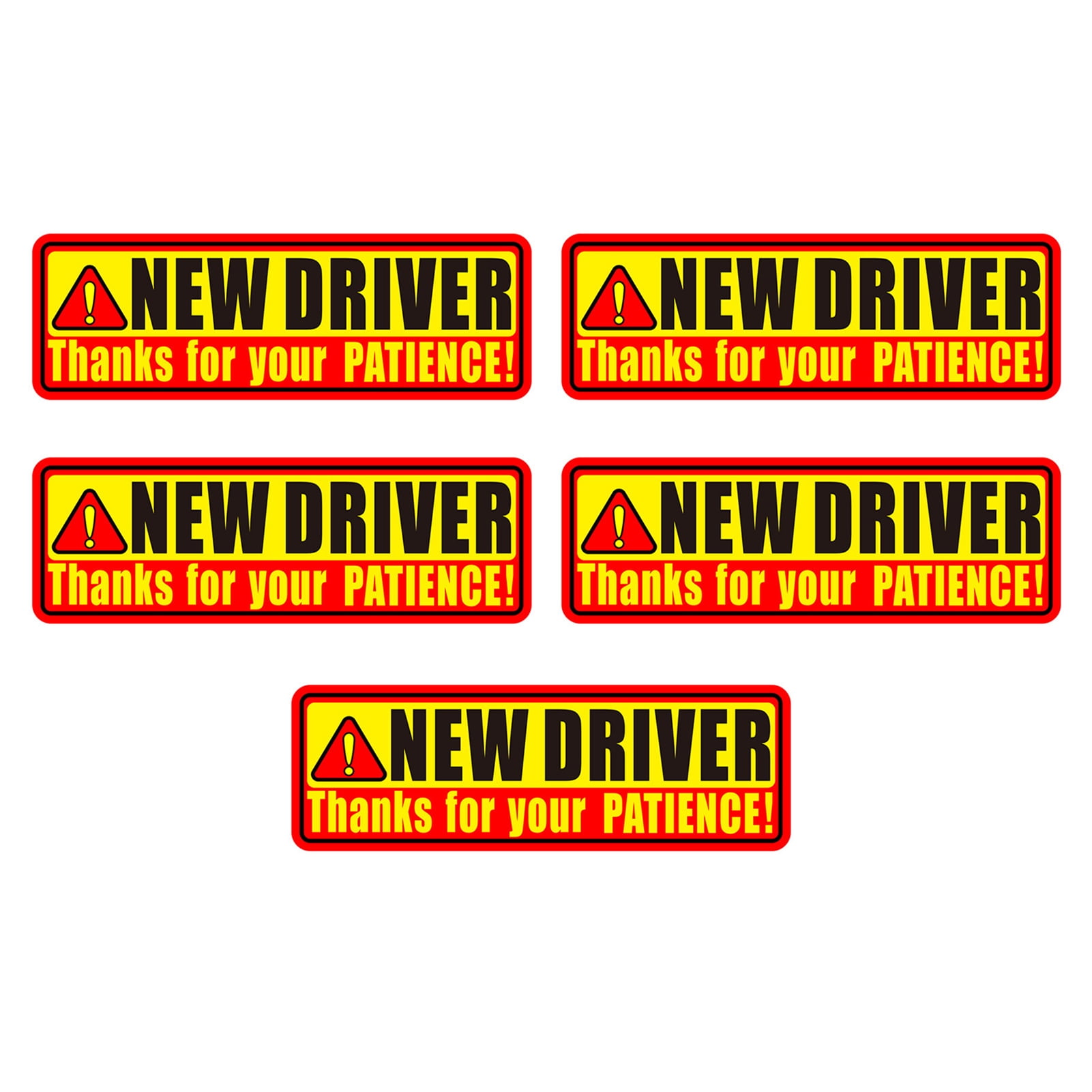 5Pcs Student Driver Magnetic Stickers Reflective Warning Highly Visible ...