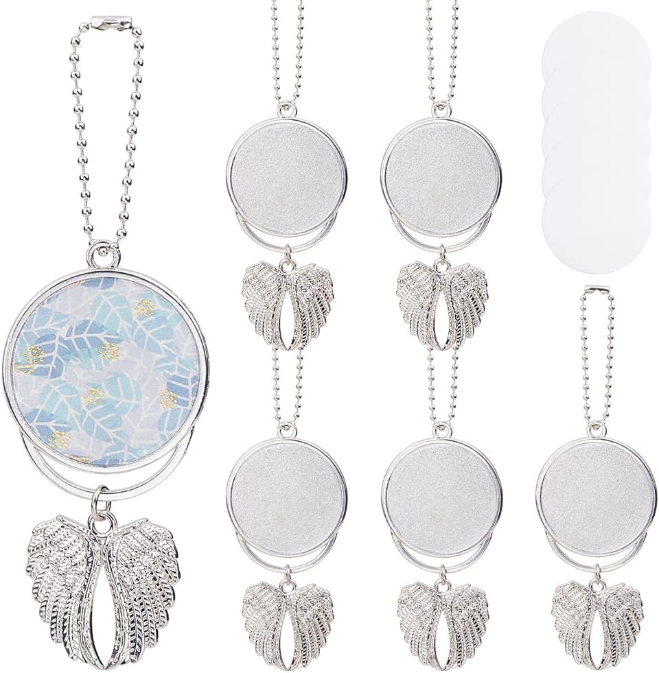 5Pcs Sublimation Keychain Blanks Guardian Angel Keychain Making Kit ...