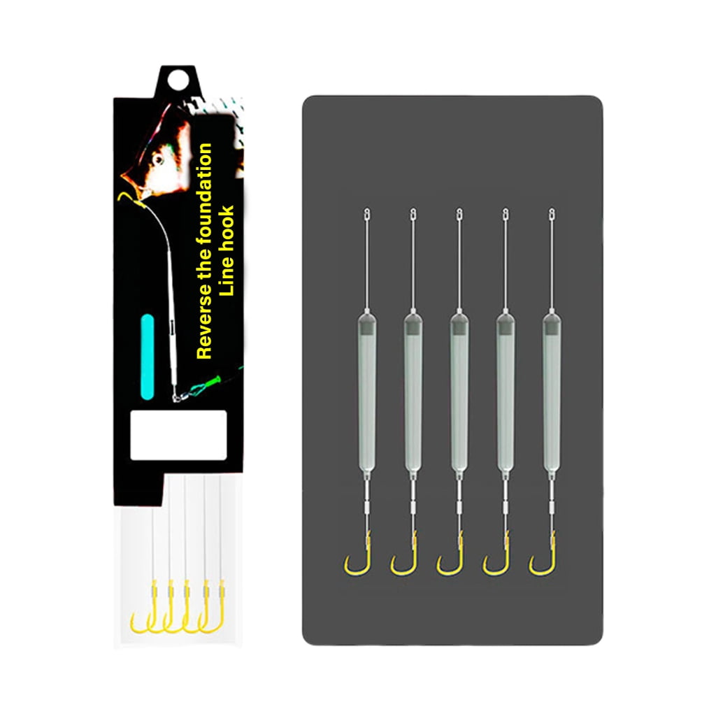 5Pcs Suspension Fishing Hair Rigs Hook Fishing Accessories Anti Bottom ...