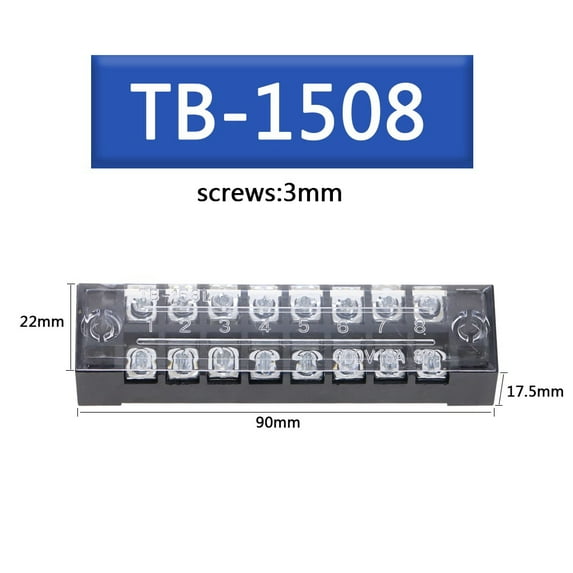 5Pcs TB Series Fixed Terminal Blocks, Dual-Row Screw Terminal Blocks ...