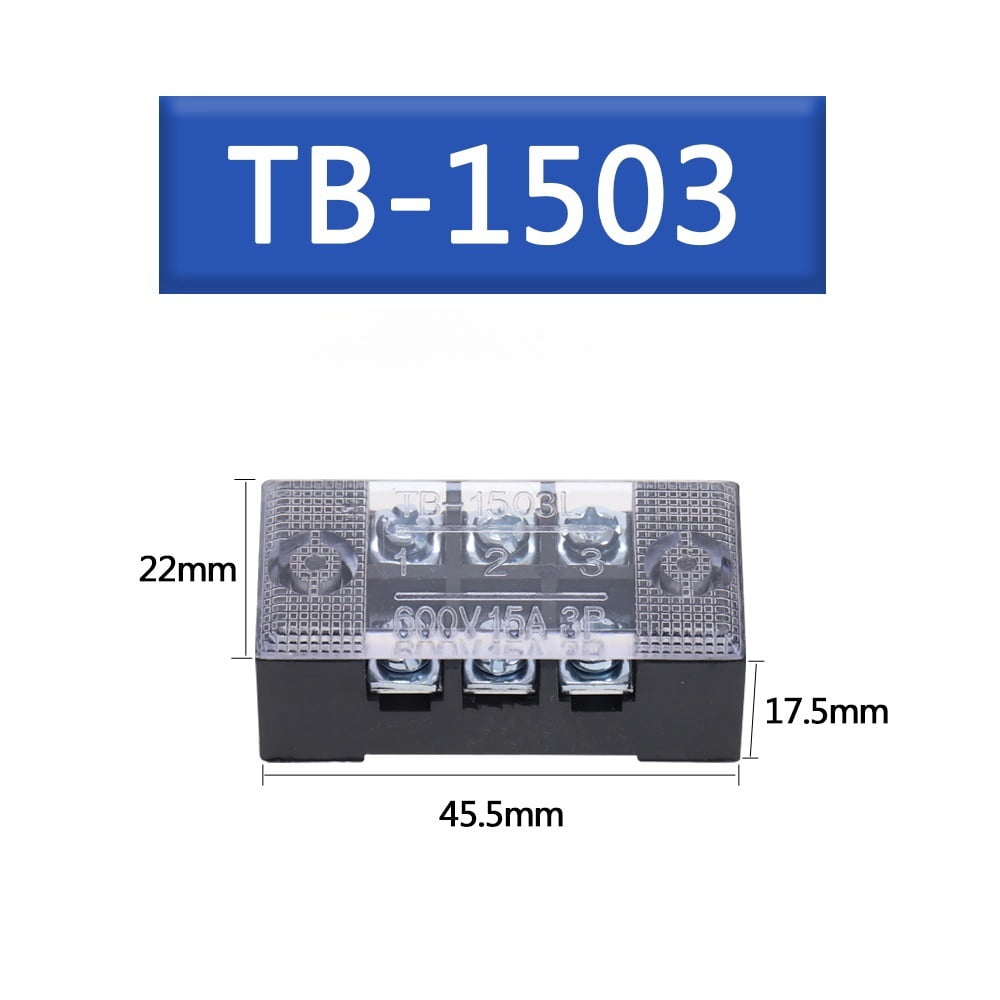 5Pcs TB Series Fixed Terminal Blocks, Dual-Row Screw Terminal Blocks ...