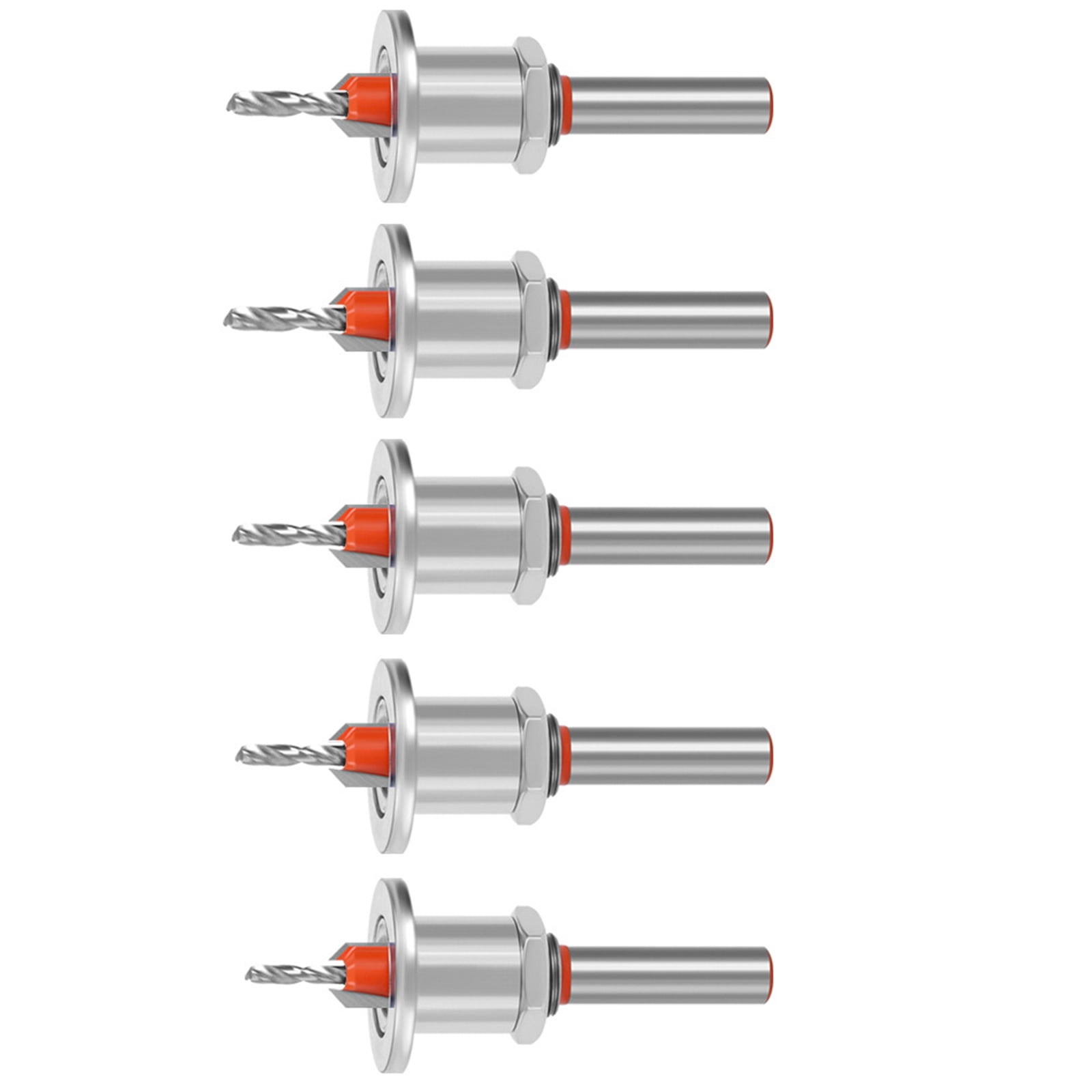 5Pcs Tapping Screw Drill Bit with Adjustable Positioner Alloy Steel ...