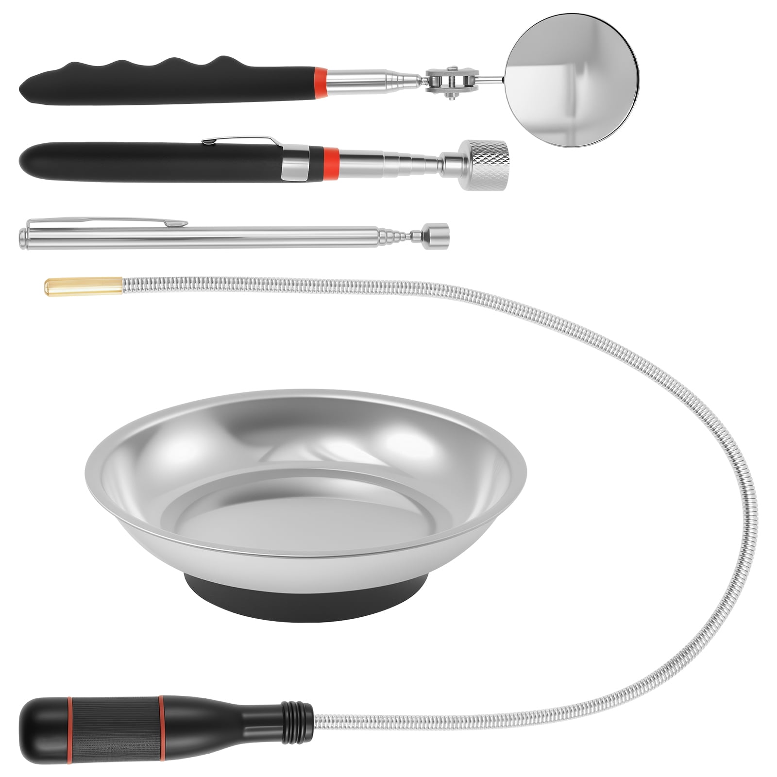 5Pcs Telescoping Magnetic Pickup Tool Set with Nonslip Grip Extendable ...