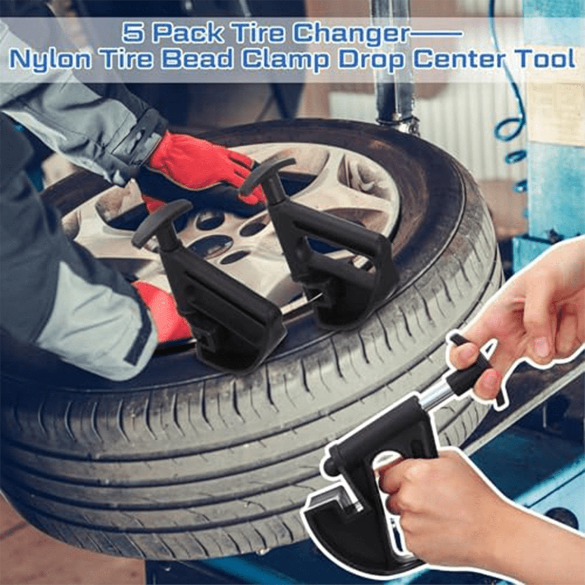 5Pcs Tire Changer Heavy Duty Tire Bead Clamp Drop Center Tool Tire ...