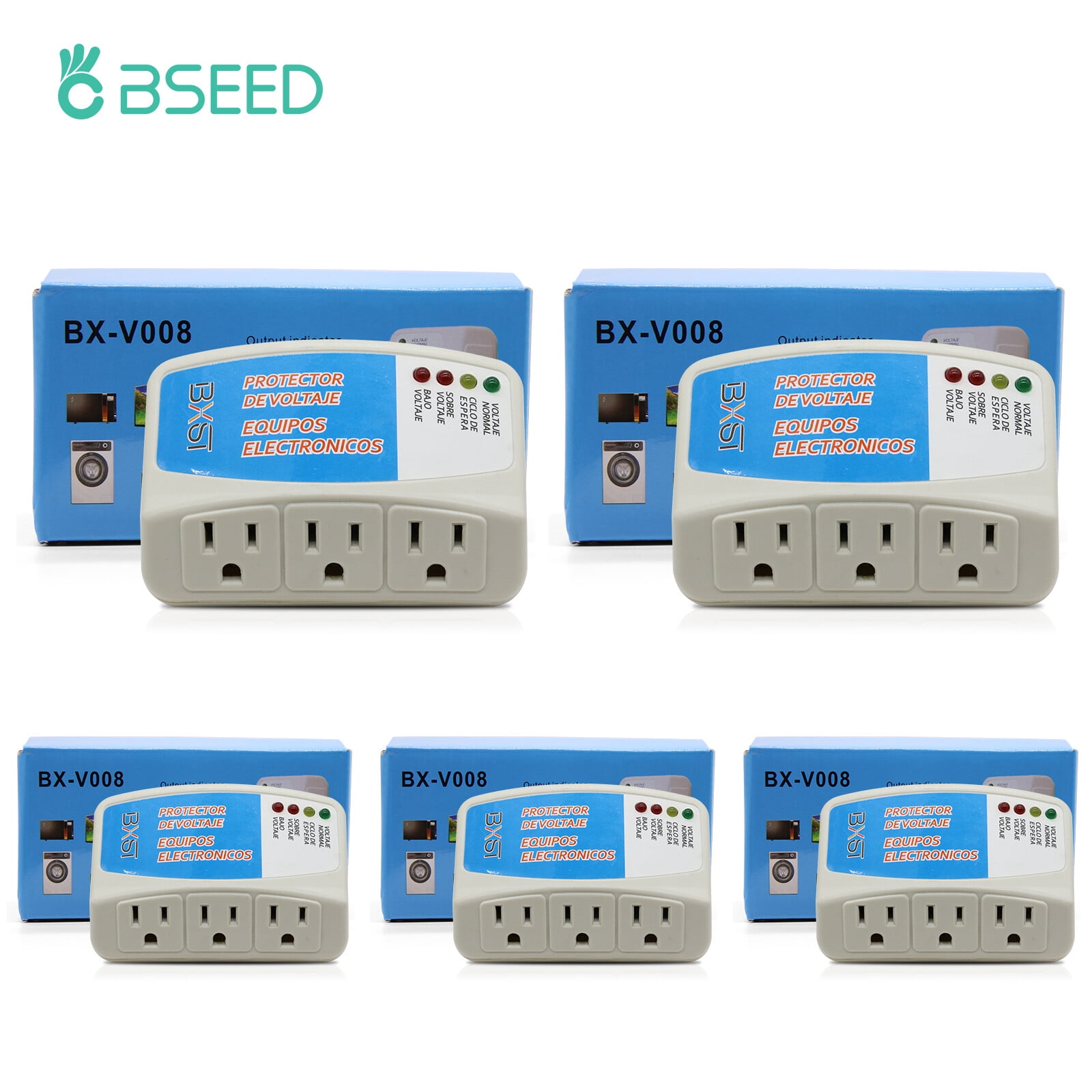 5Pcs US Voltage Power Surge Protector 120V Refrigerator Brownout ...