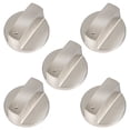 5Pcs Universal 6MM Gas Stove Knobs - Metal Cooker Replacement Control ...