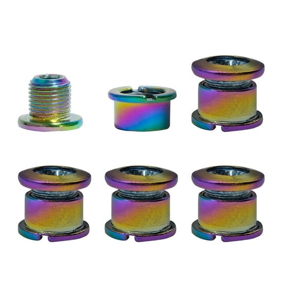 5Pcs Universal Steel Chainwheel Screws Road Bike Double Chainring Bolts Fasteners Bicycles ...