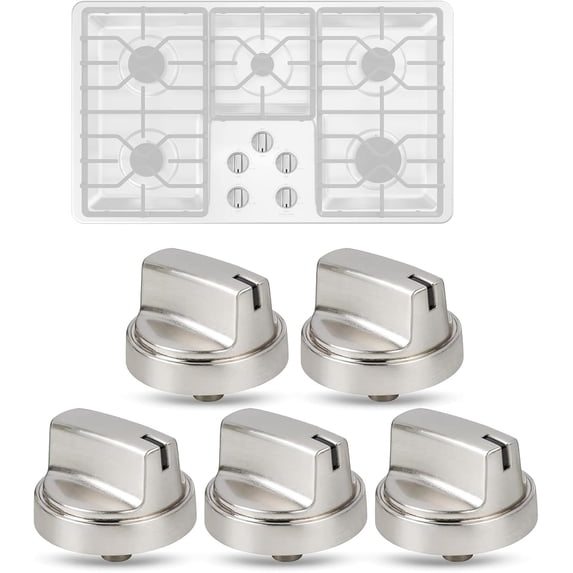 5Pcs Upgraded WB03X29300 Gas Stove Knobs for Ran Surface Burner Knob ...