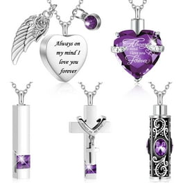 Anavia Cremation Heart Urn Necklace Love Heart Angel Wing Locket Ashes Jewelry for Women Men Keepsake Pendant Memorial Locket Ash Holder Walmart