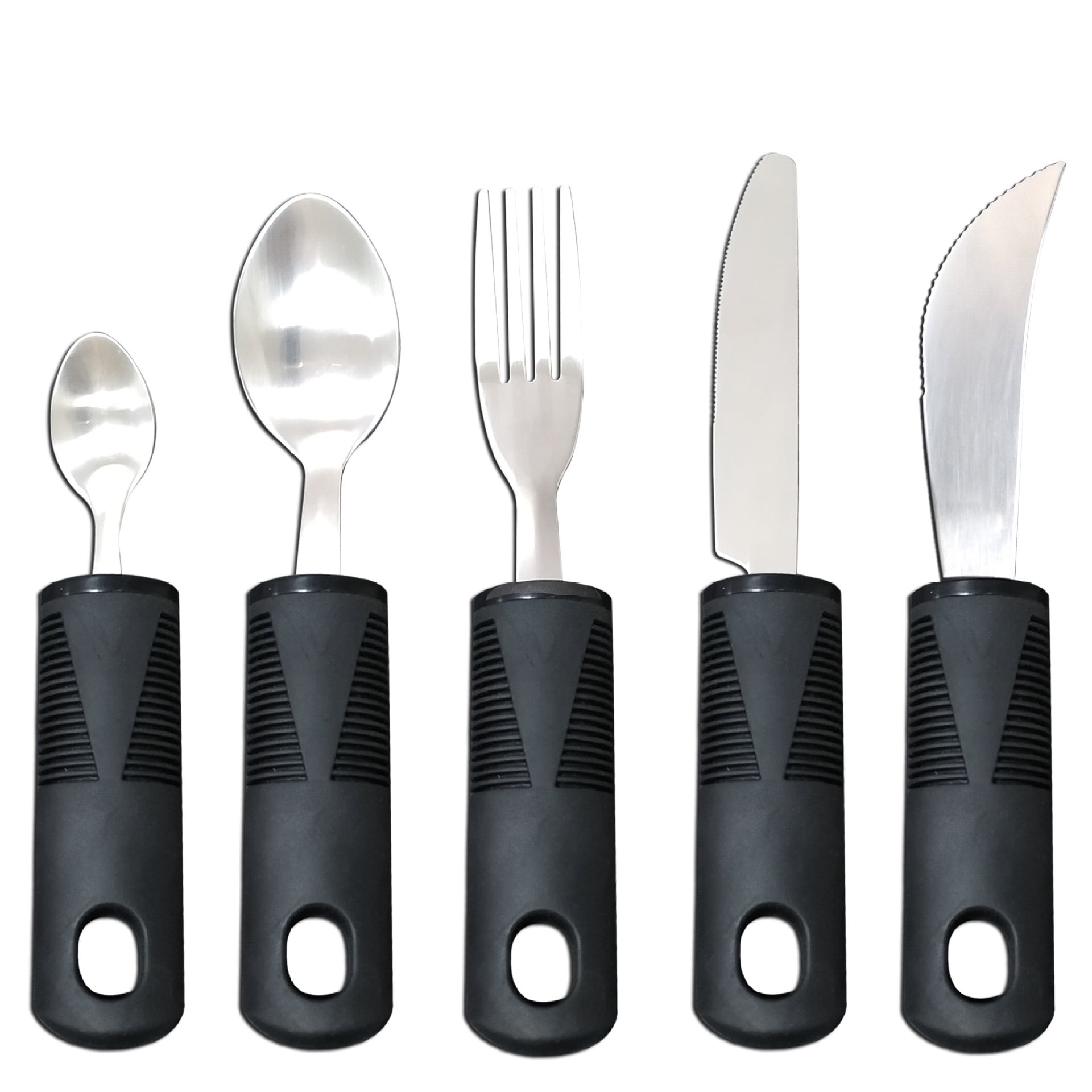 5Pcs Utensils Adaptive Silverwarespoon Weighted Eating Fork Cutlery ...