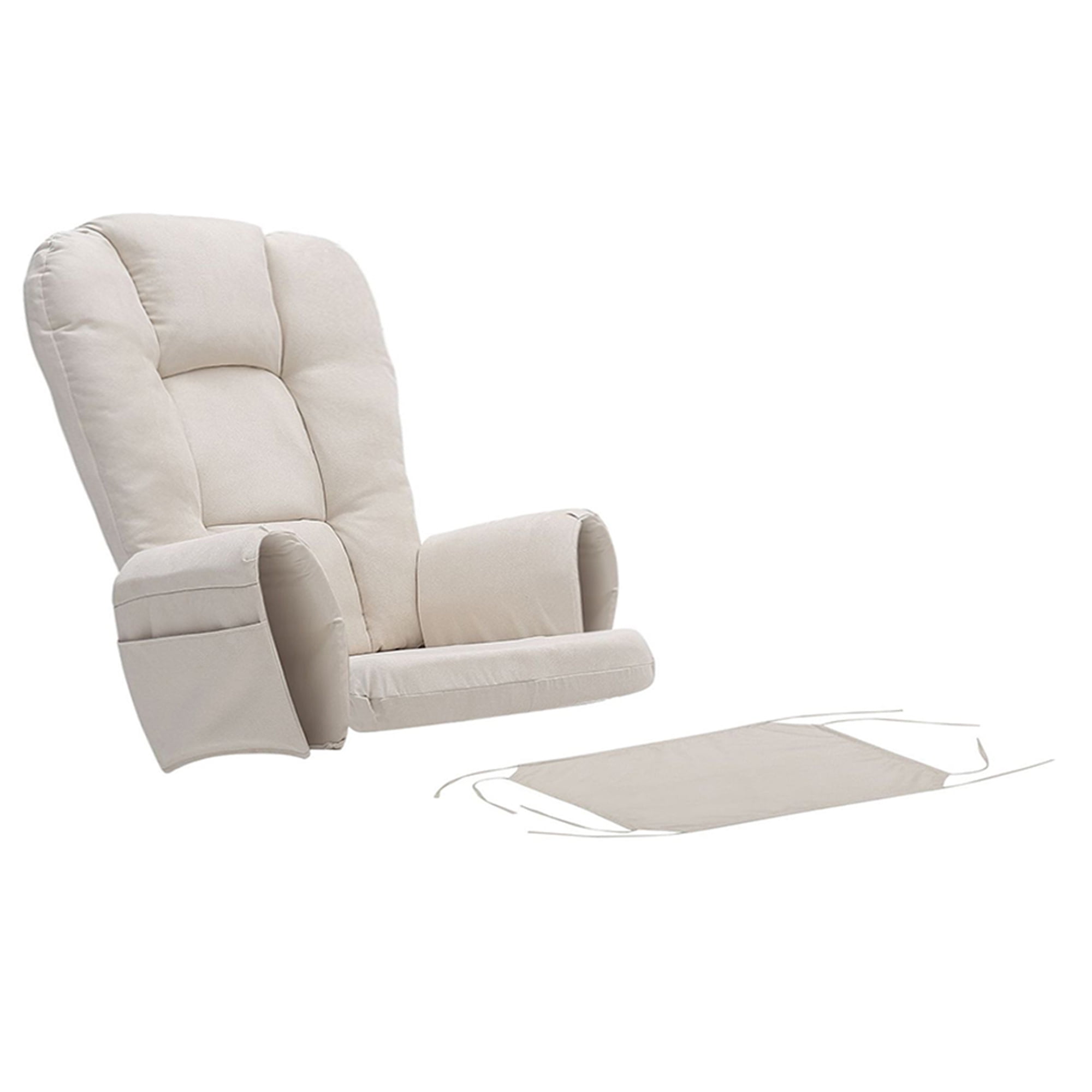 5Pcs Velvet Glider Rocker Replacement Cushions with Side Storage ...