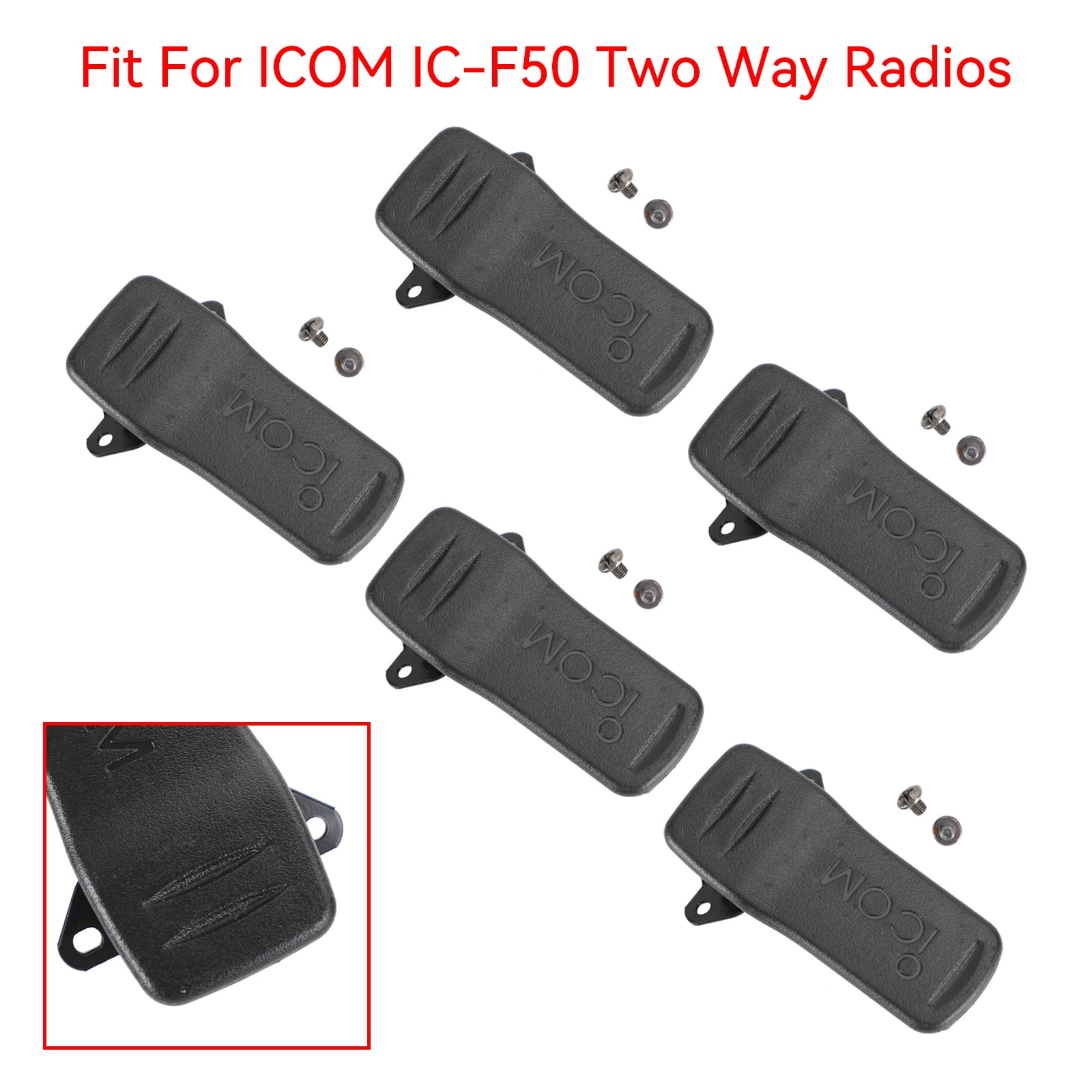 5Pcs Walkie Talkie Two Way Radio Communicator MB-98 Belt Clip For ICOM ...