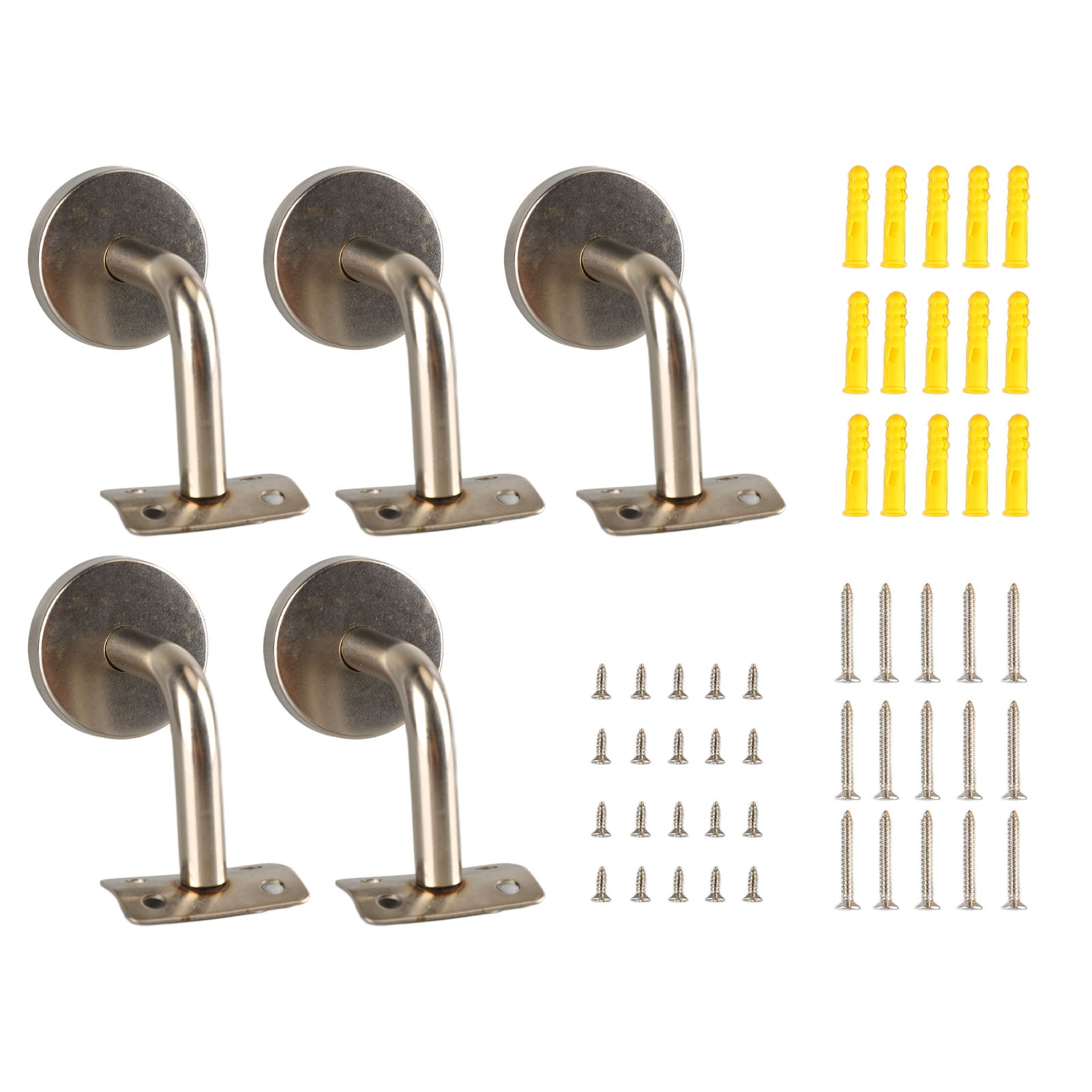5Pcs Wall Handrail Bracket Practical Robust Wall Mounted Stainless ...