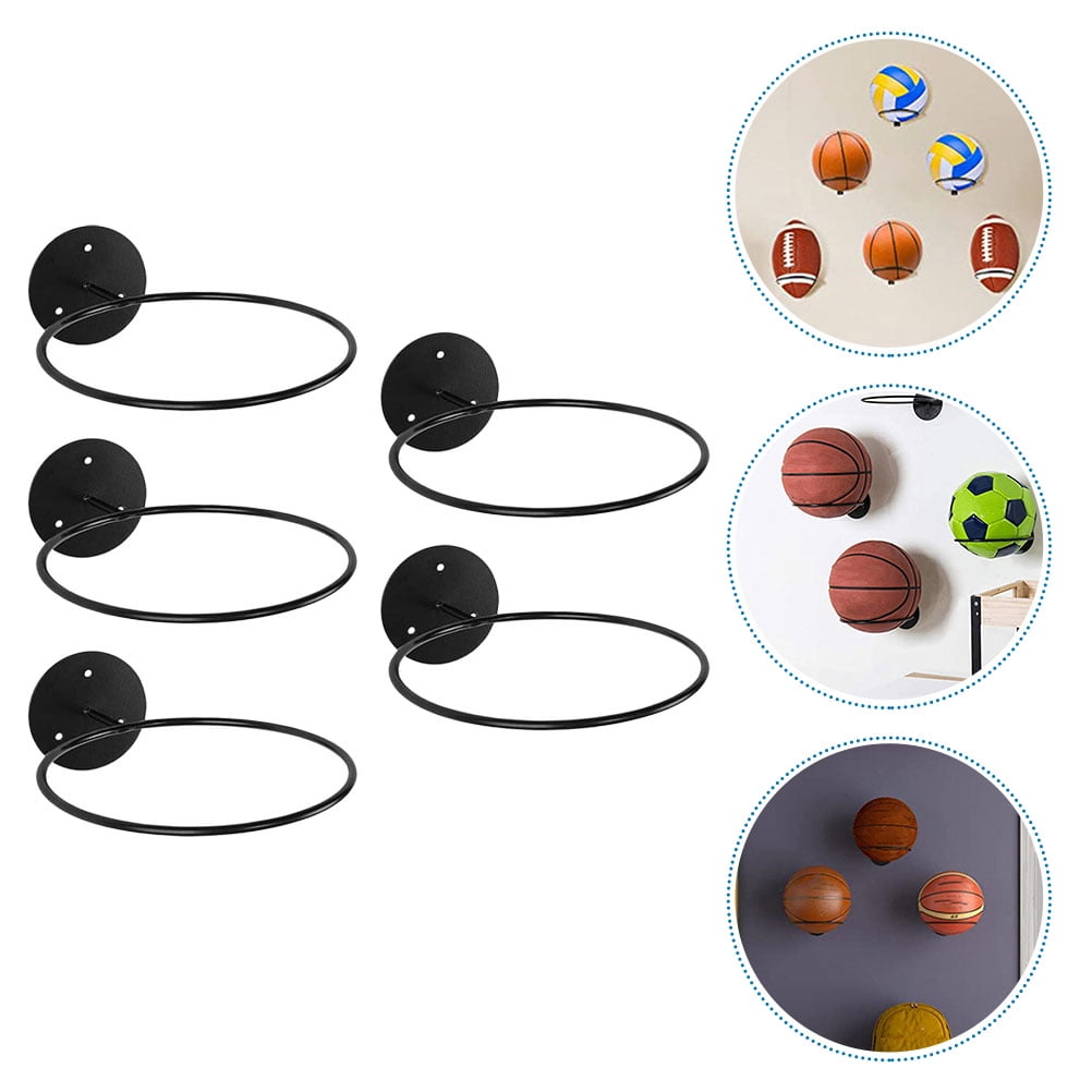 5Pcs Wall-Mounted Ball Holders Sports Ball Wall Holder Storage Rack ...