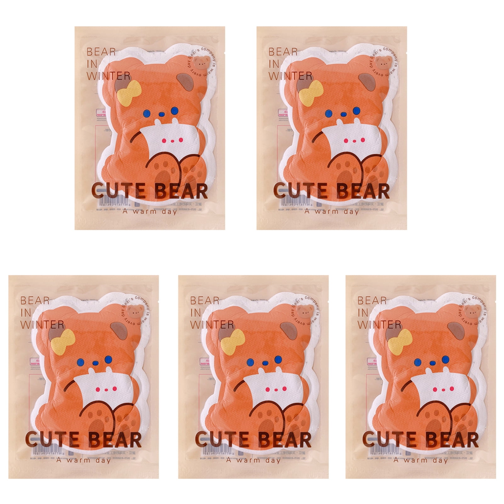 5Pcs Warm Stickers Cute Good Heat Retention Cartoon Keep Warm Creative ...