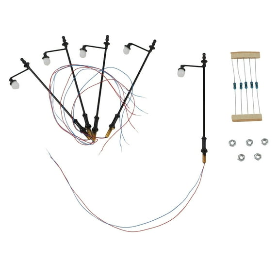 5Pcs Warm White Model Street Lights Layout Lamppost Railway Train ...