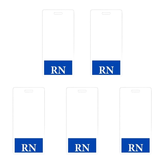 5Pcs Waterproof Acrylic RN Badge Buddy Registered Nurse CIdentification ...