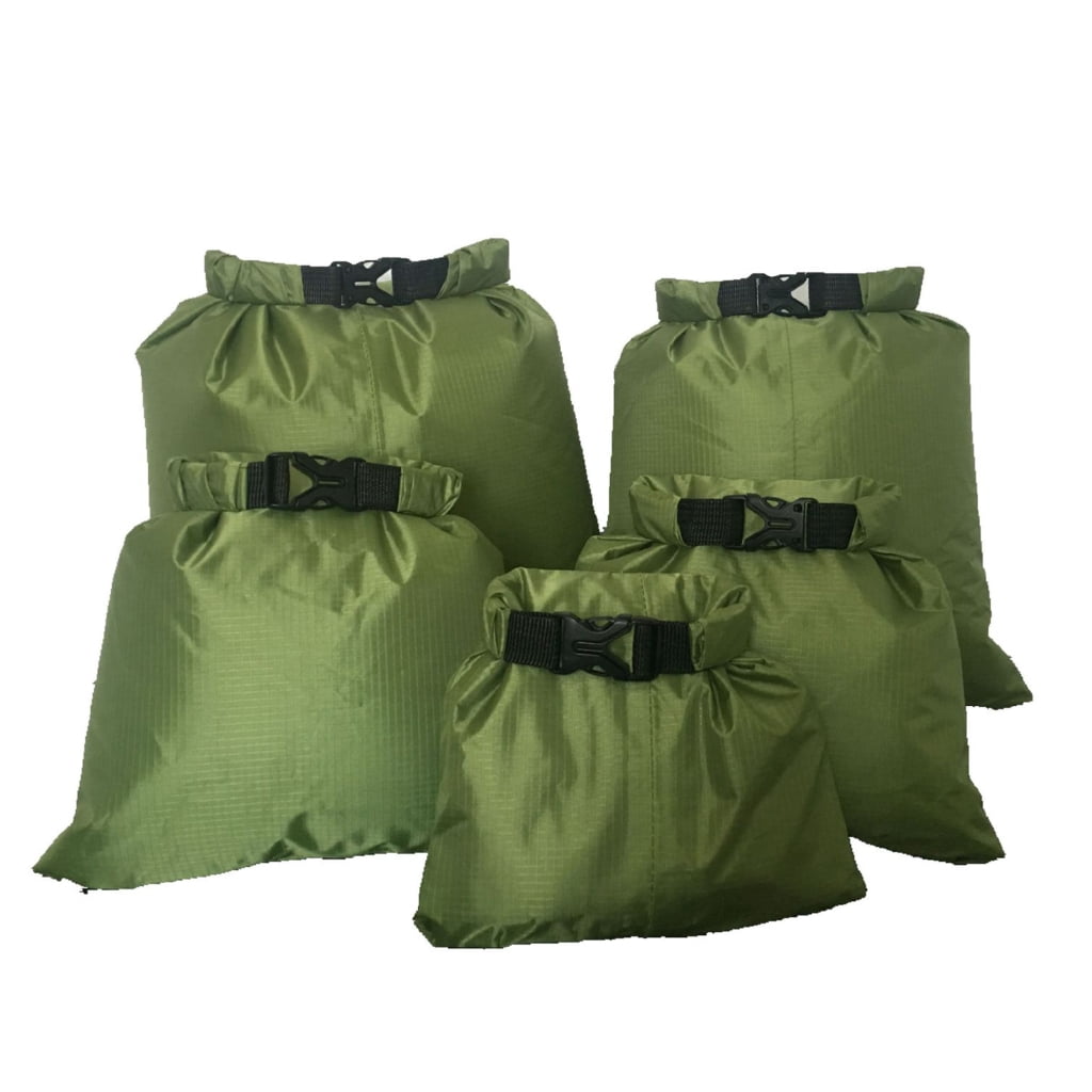 5Pcs Waterproof Dry Bag Outdoor Beach Buckled Storage Sacks Lightweight ...