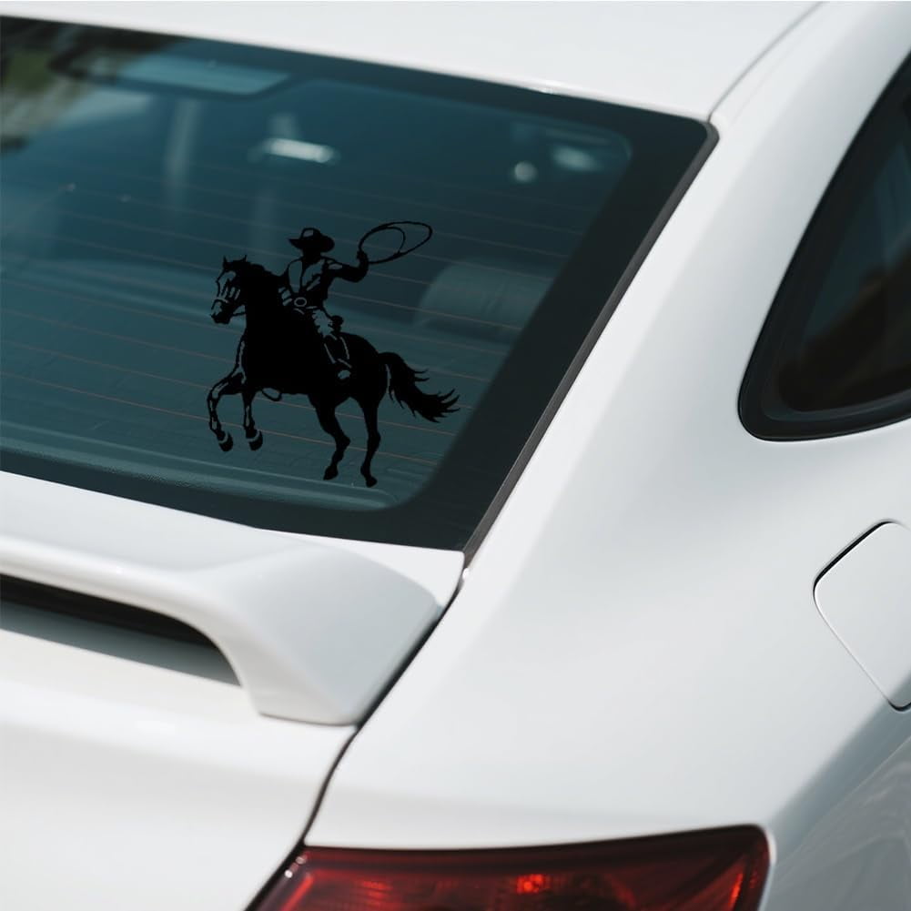 5Pcs Western Cowboy Car Stickers 6.1x5.83 inch Cowboy Boots and Horse ...
