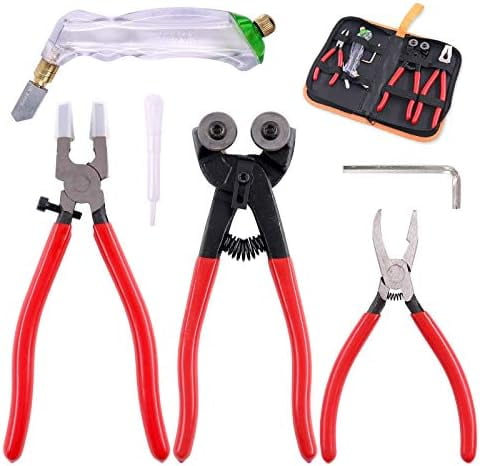 5Pcs Wheeled Glass Tile Nipper Running Plier Breaking Grozer Plier ...