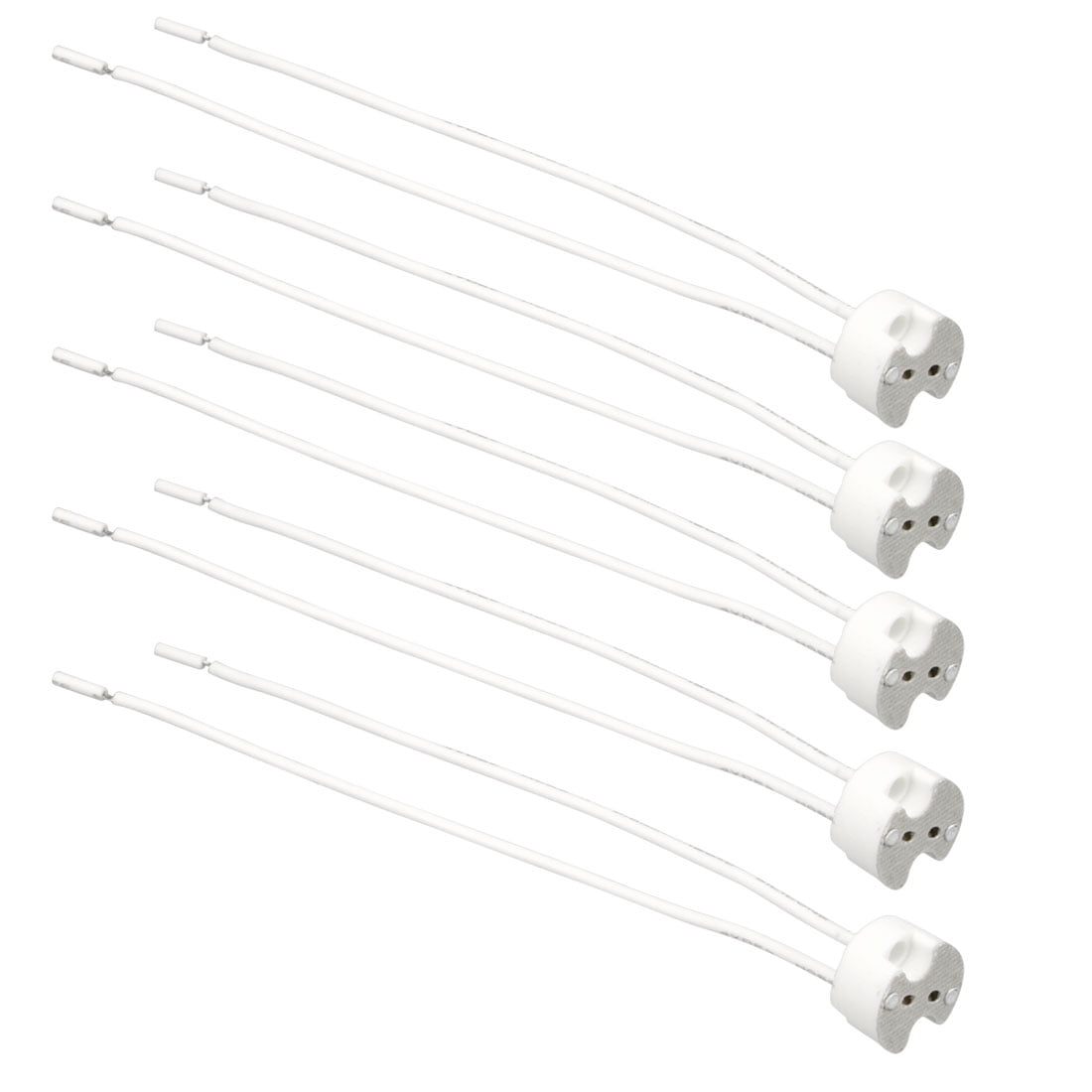 5Pcs Wire Connector Ceramic MR16 Lamp Holder Light Socket 15cm Long ...