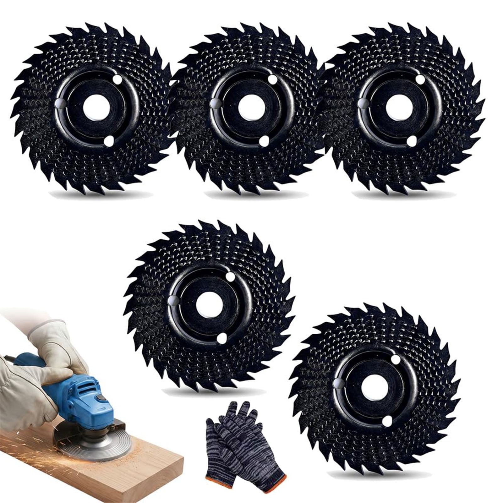 5Pcs Wood Carving Disc, 2026 New Angle Grinder Wood Carving Disc Set ...