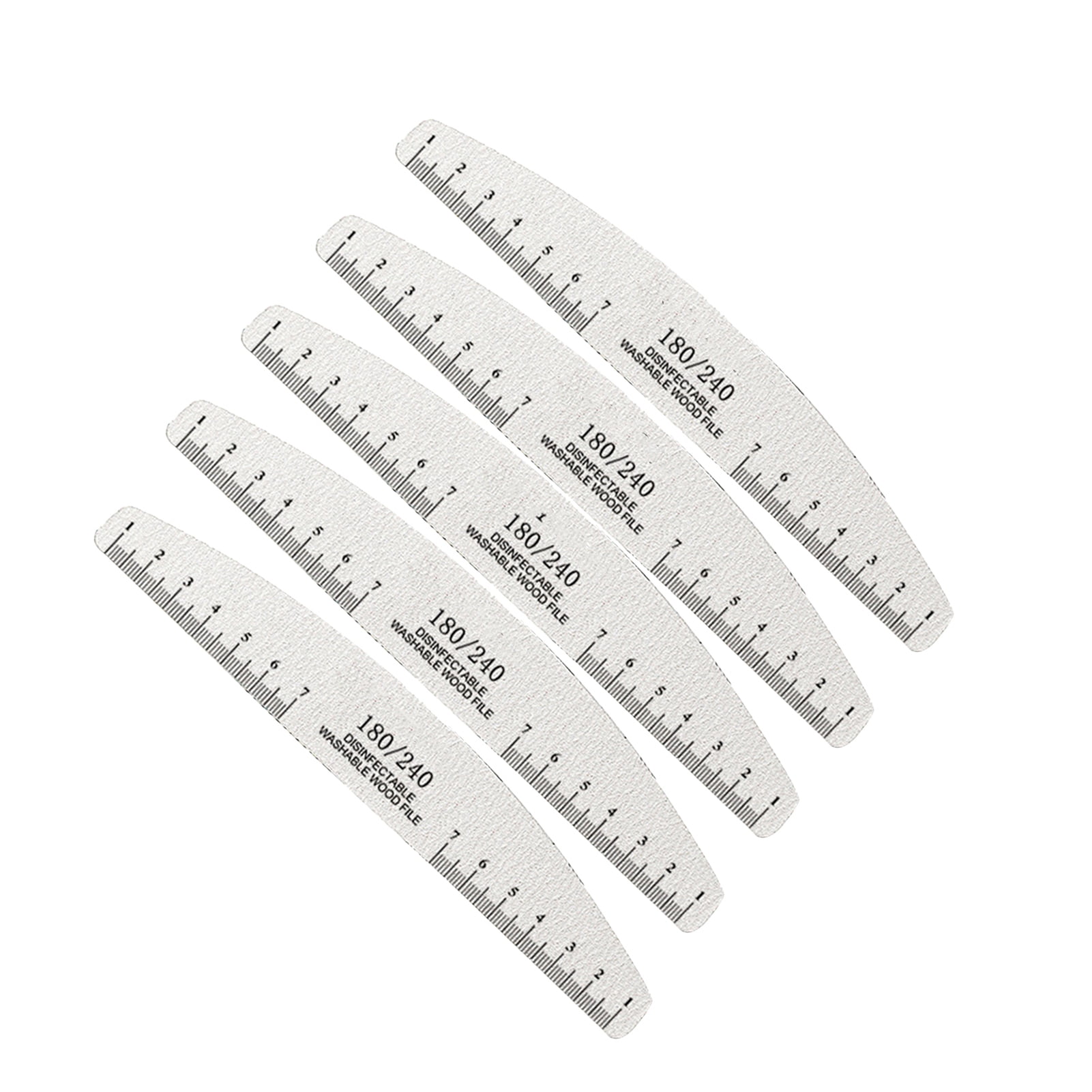 5Pcs Wooden Nail Files Bright Color Reusable Smooth Edge Clear Scale ...