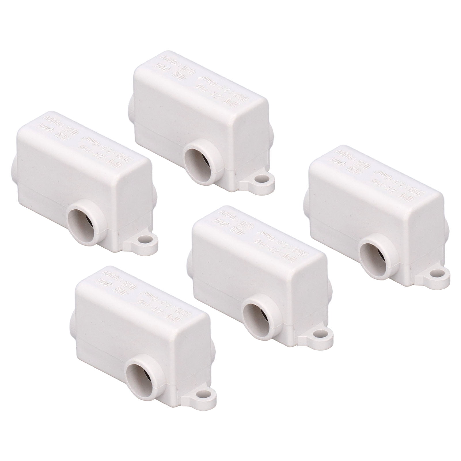 5Pcs ZK-T16 Wire Connector T-Type Splitter Screw Terminal Block 1000V ...