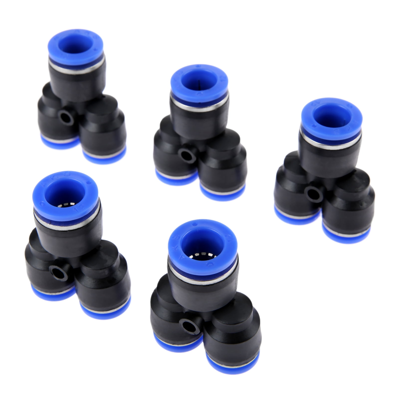 5Pcs/lot 3 Way Pneumatic Reducer Y Union Tee Connectors OD Reducing ...