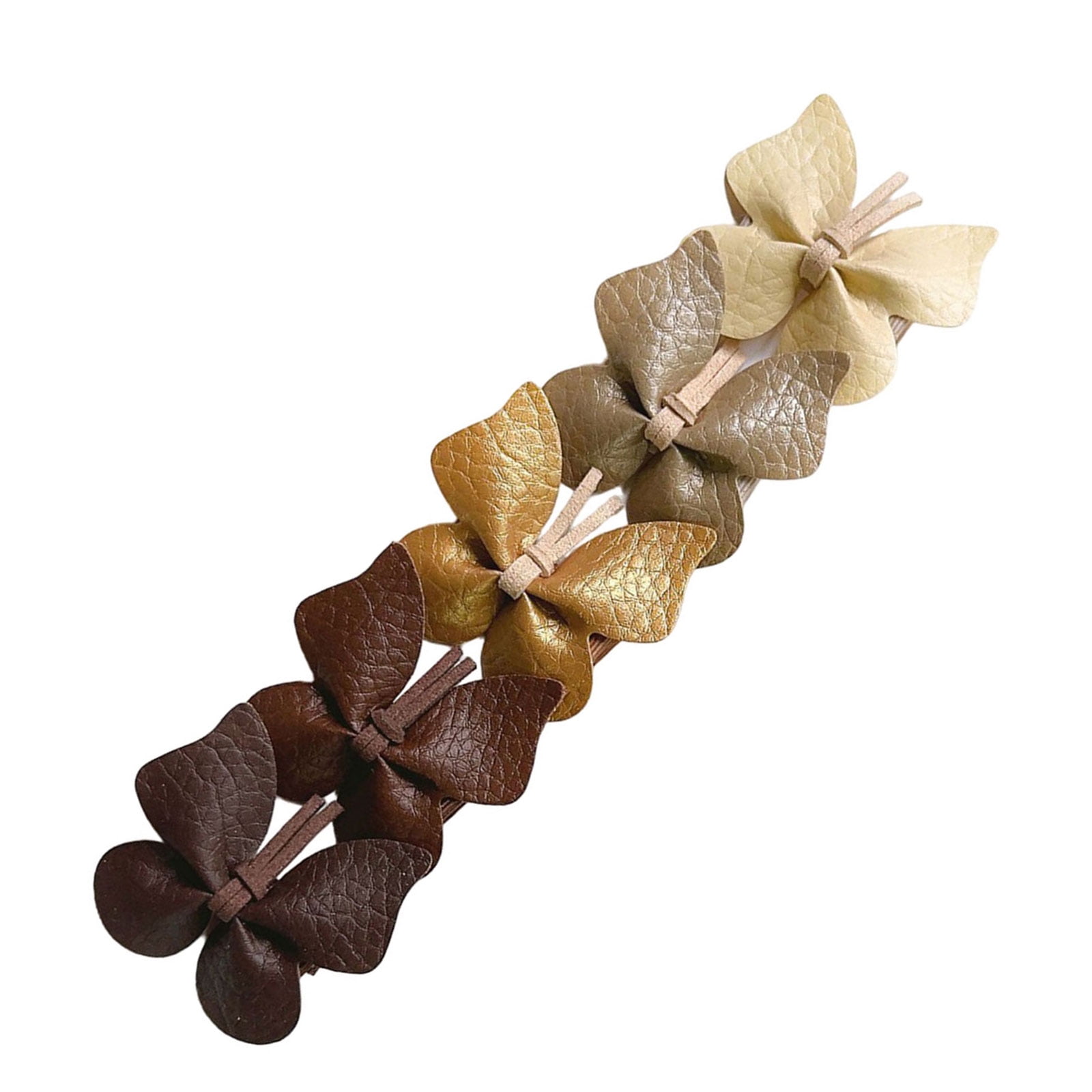 5Pcs/pack Cute Girls Hair Pin PU Leather Butterfly Hairpins Fashionable ...