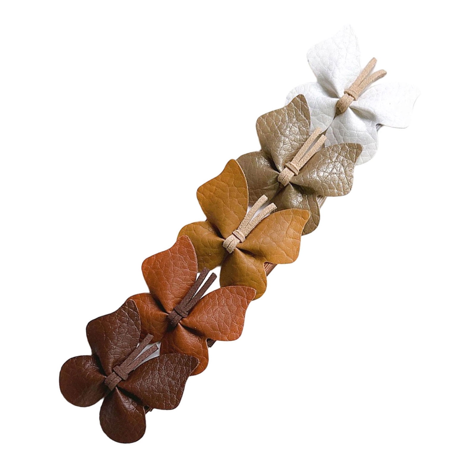 5Pcs/pack Cute Girls Hair Pin PU Leather Butterfly Hairpins Fashionable ...