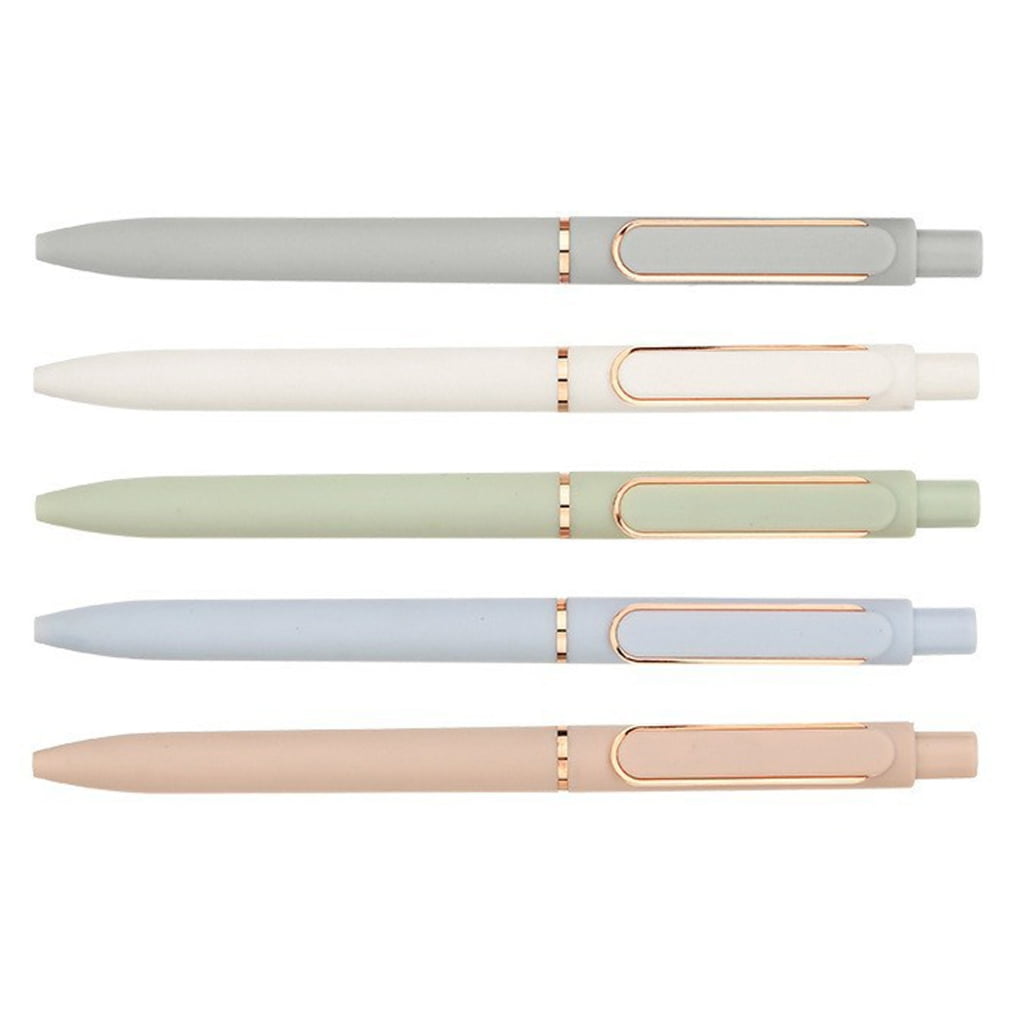 5Pcs/set Gel Ink Pen Quick-Drying Ink 0.5mm Fine Point Roller Ball Pen ...